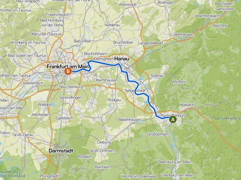 Stage 11: Aschaffenburg to Frankfurt am Main – MainRadweg | bike Tour ...